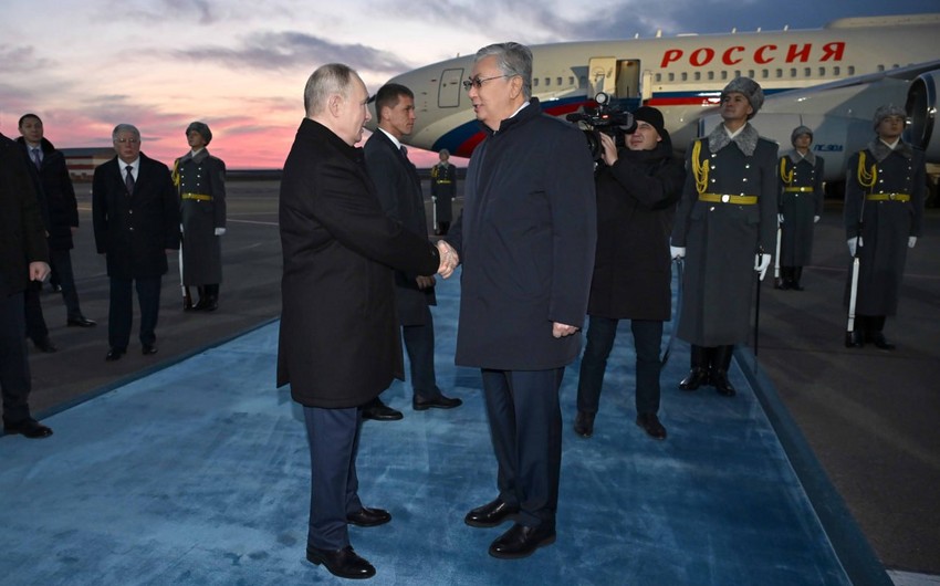 Vladimir Putin On Visit To Kazakhstan Report Az