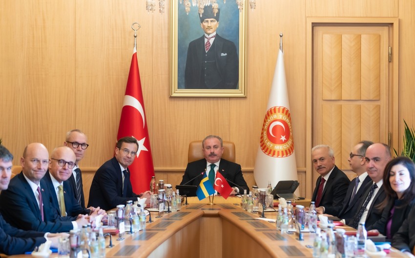 Turkish Parliament Speaker Meets With Swedish Prime Minister Report Az